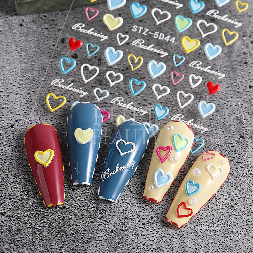 Sticker 5D - STZ-5D44 Corazones - Ykmania Nails Shop